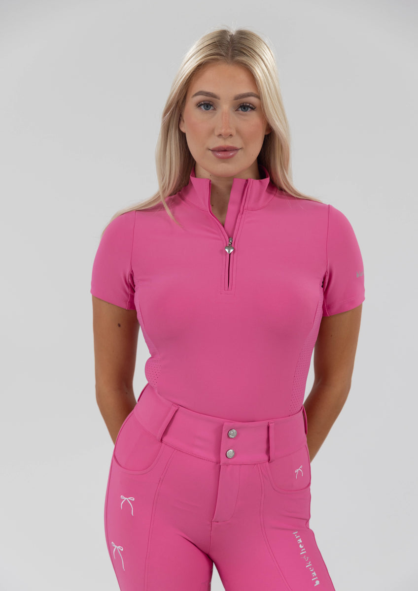 AirTec Short Sleeve Base Layer - Barbie Pink – Black Heart Equestrian